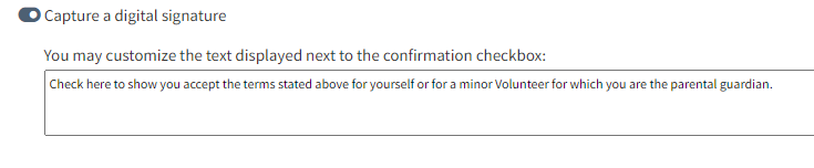 Add a Disclaimer/Waiver – VolunteerLocal